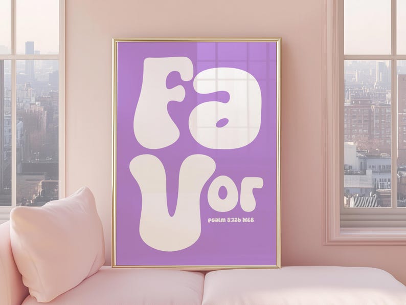Purple Poster Typography Poster Retro Favor Printable Christian ...