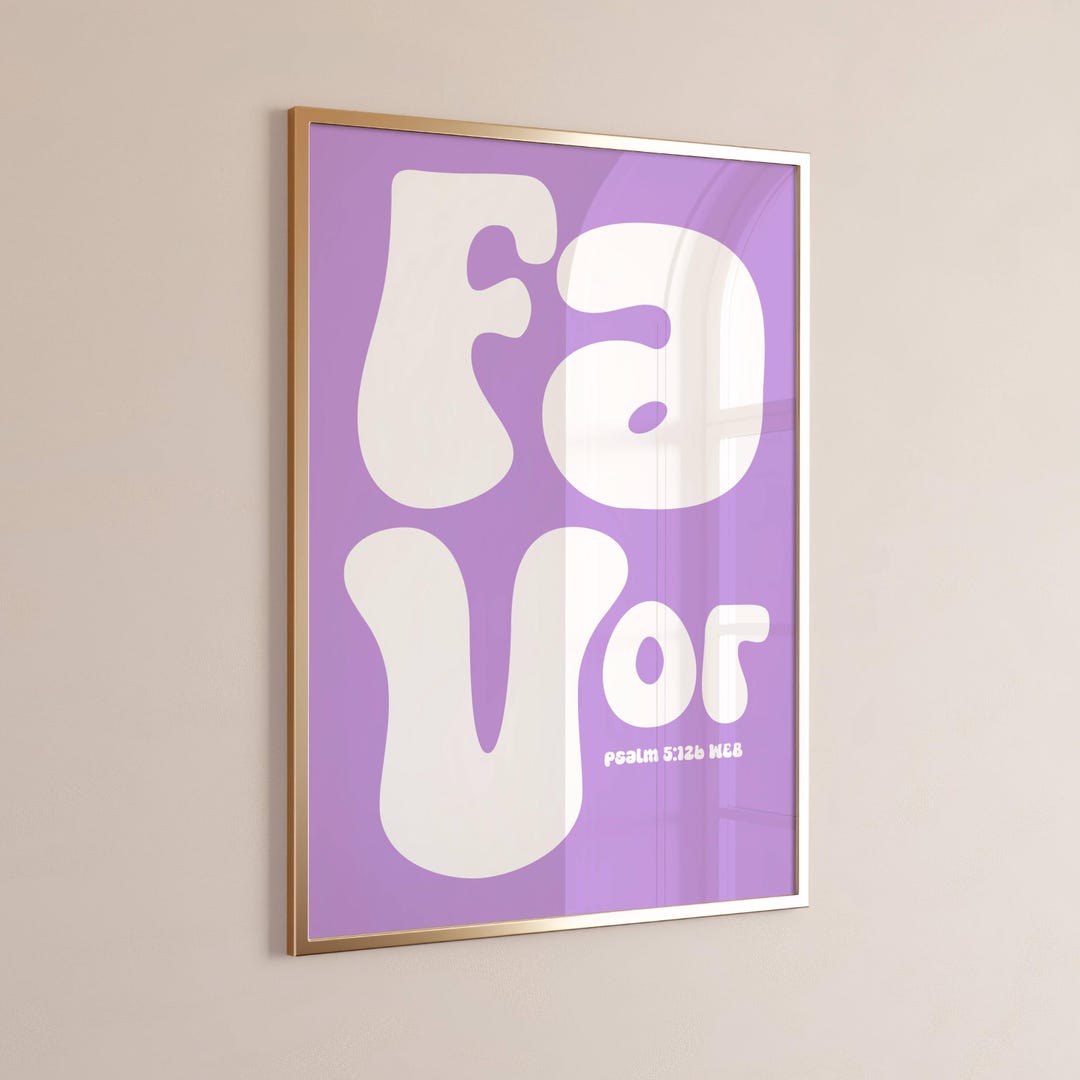 Purple Poster, Typography Poster Retro, Favor Printable, Christian ...
