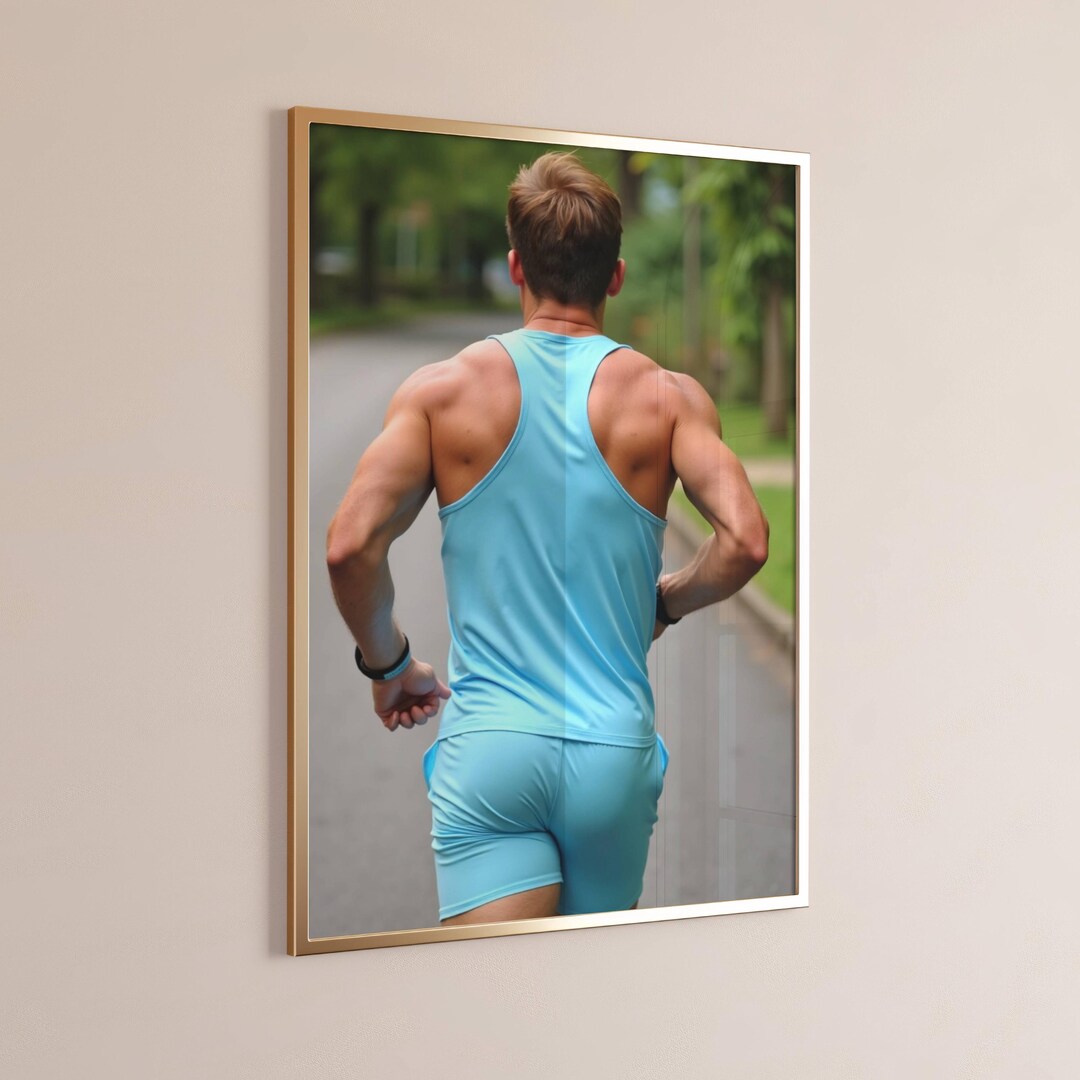 Track Coach Gift Workout Poster Marathon Gift Gym Wall Art Jogger Gift ...