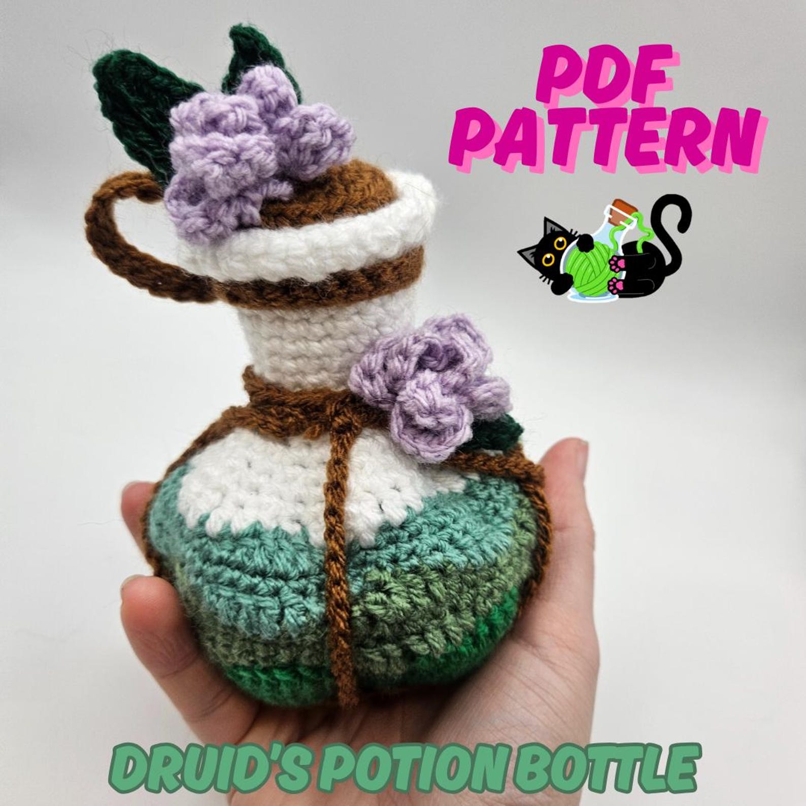 Crochet Pattern Potion Bottle Dice Bag, Druid's Potion Bottle ...