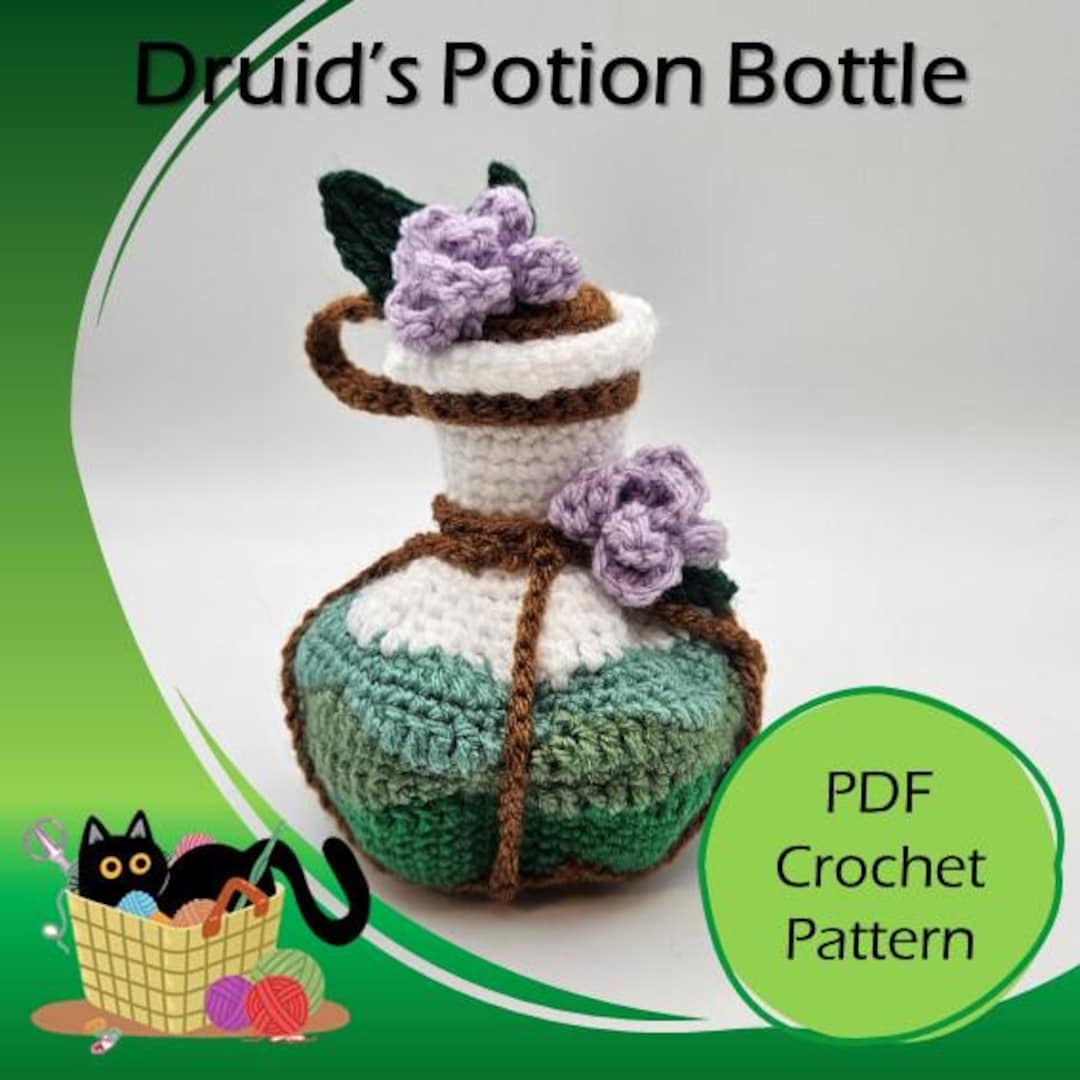 Crochet Pattern Potion Bottle Dice Bag, Druid's Potion Bottle ...
