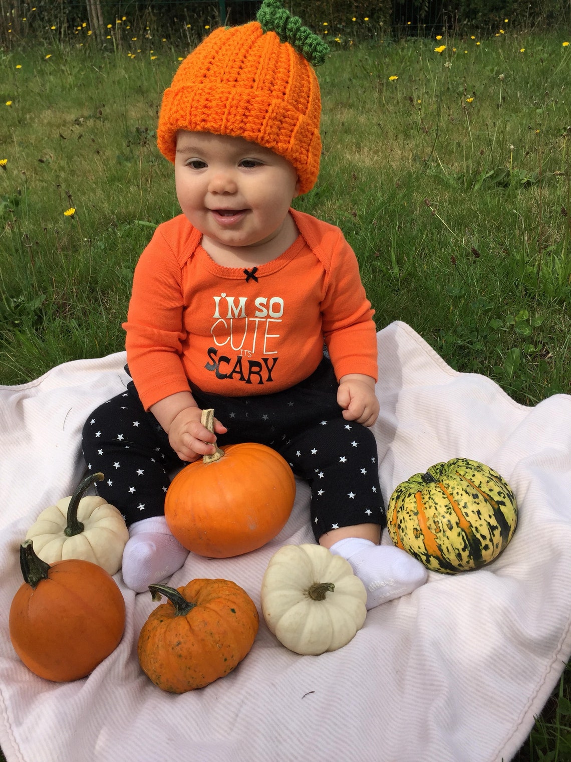 Baby Pumpkin Hat Halloween Fall Autumn Boy Girl Costume - Etsy