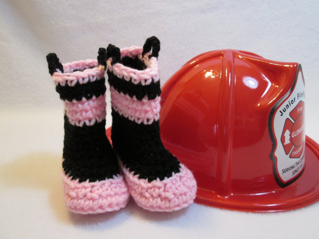 Baby Fireman Girl Booties Boots Fire Fighter - Etsy