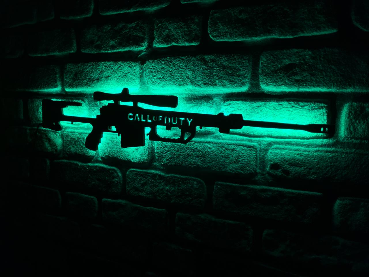 Personalized Awp Rifle Awm Sniper Wall Art RGB Color Changing Led ...