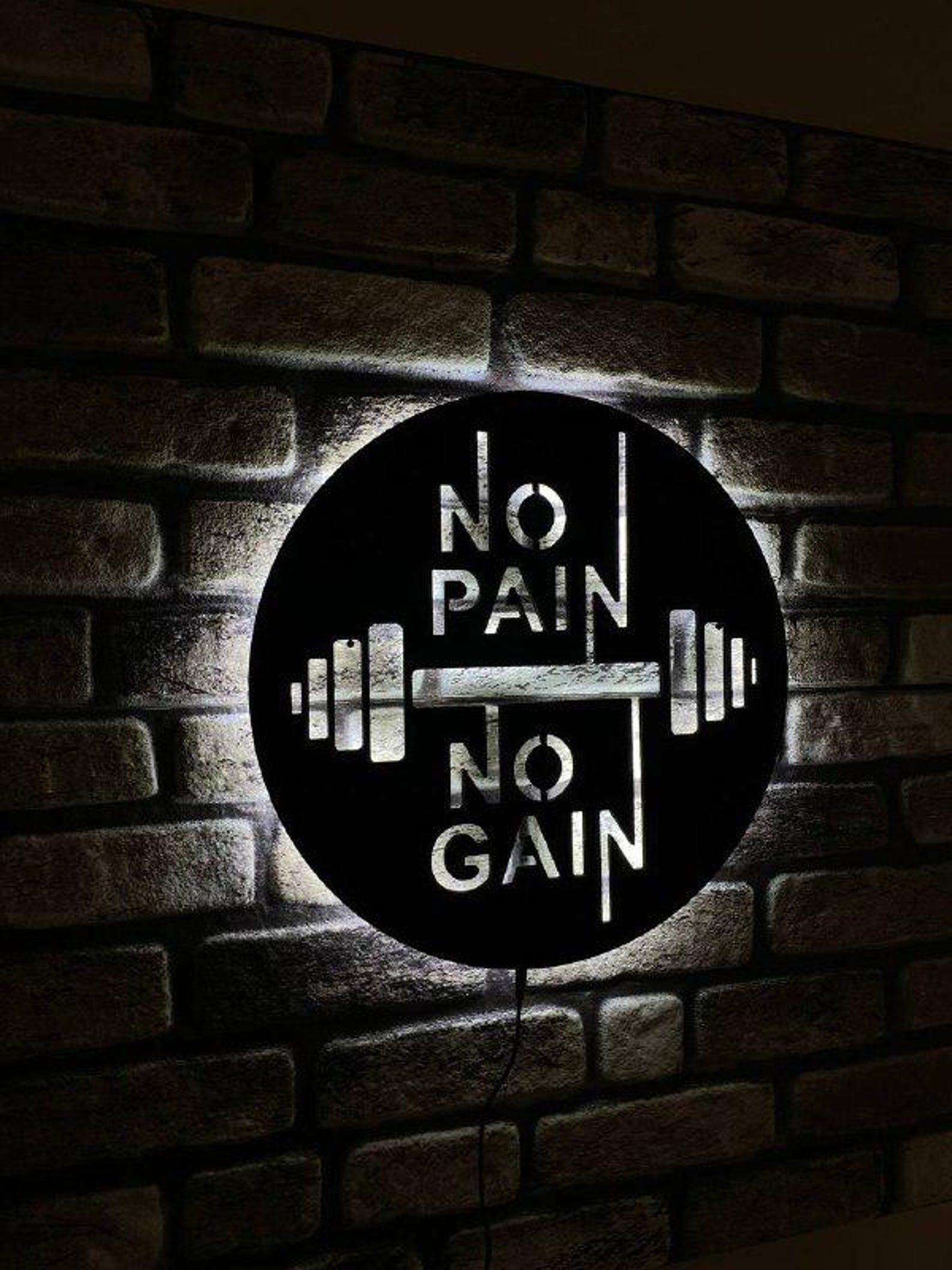 No Pain, No Gain Led Sign, Vibe Neon Sign, Valentine's Day Gift , Led ...