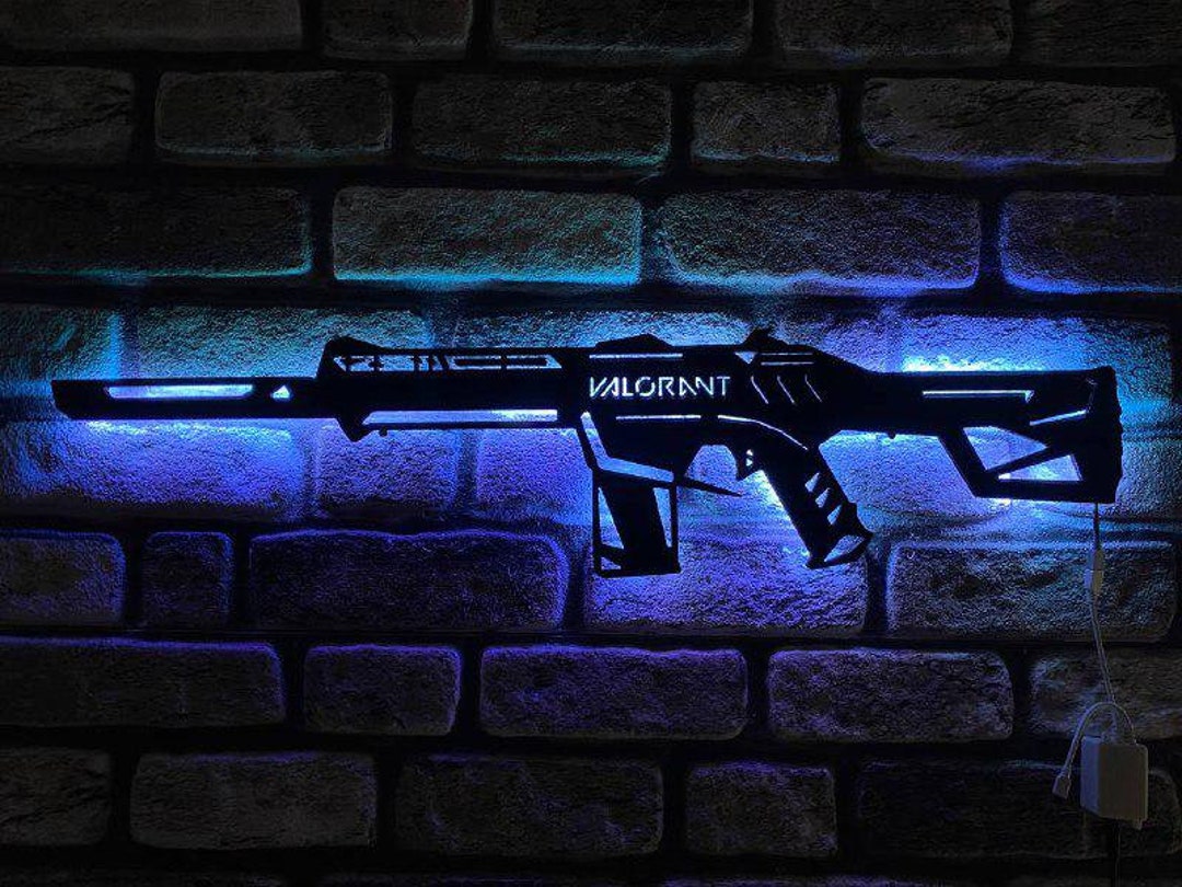 Weapon Led Sign - Valorant Led Sign - Valorant Fans Gun Led Light ...