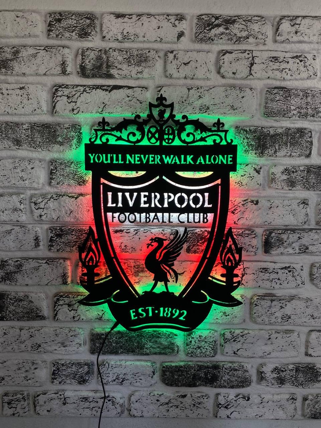 Liverpool Led Sign Football Team Logo Led Sign Sports Gift Decor Man ...