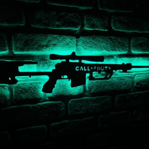 Personalized Awp Rifle Awm Sniper Wall Art RGB Color Changing Led ...