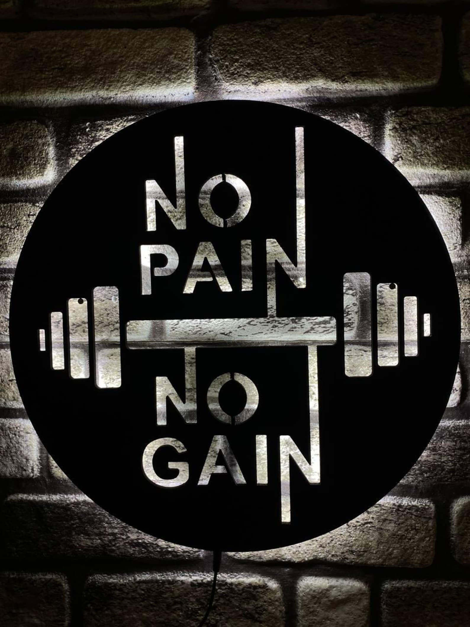 No Pain, No Gain Led Sign, Vibe Neon Sign, Valentine's Day Gift , Led ...