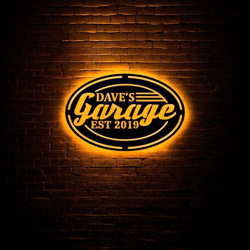 Custom Garage Led Sign , Garage Neon Sign Personalized Light , Garage ...