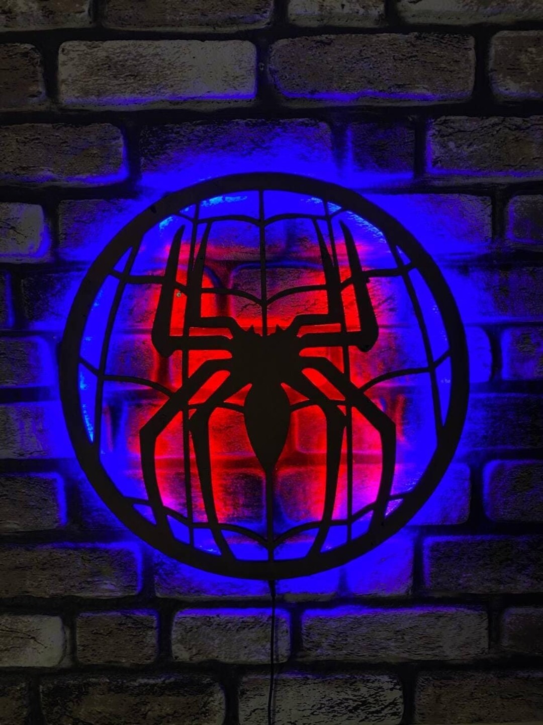 Spiderman Wood Led Sign , Valentine's Day Gift Spiderman Wall Decor ...