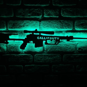 Personalized Awp Rifle Awm Sniper Wall Art RGB Color Changing Led ...