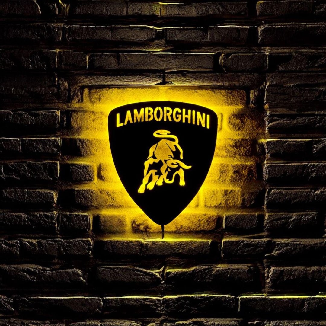 Lamborghini Led Sign , Lamborghini Valentine's Day Gift Wall Art ...