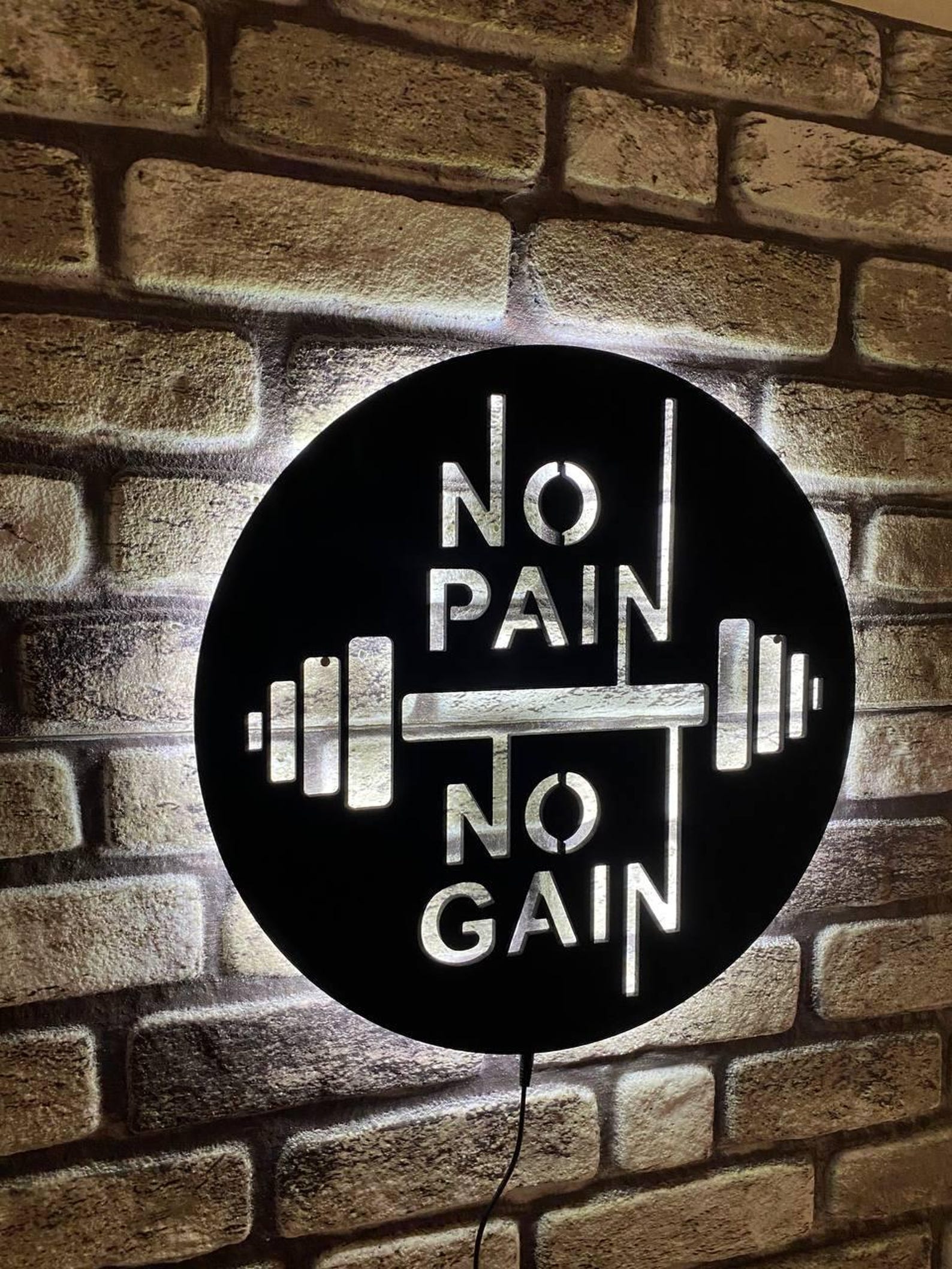 No Pain, No Gain Led Sign, Vibe Neon Sign, Valentine's Day Gift , Led ...