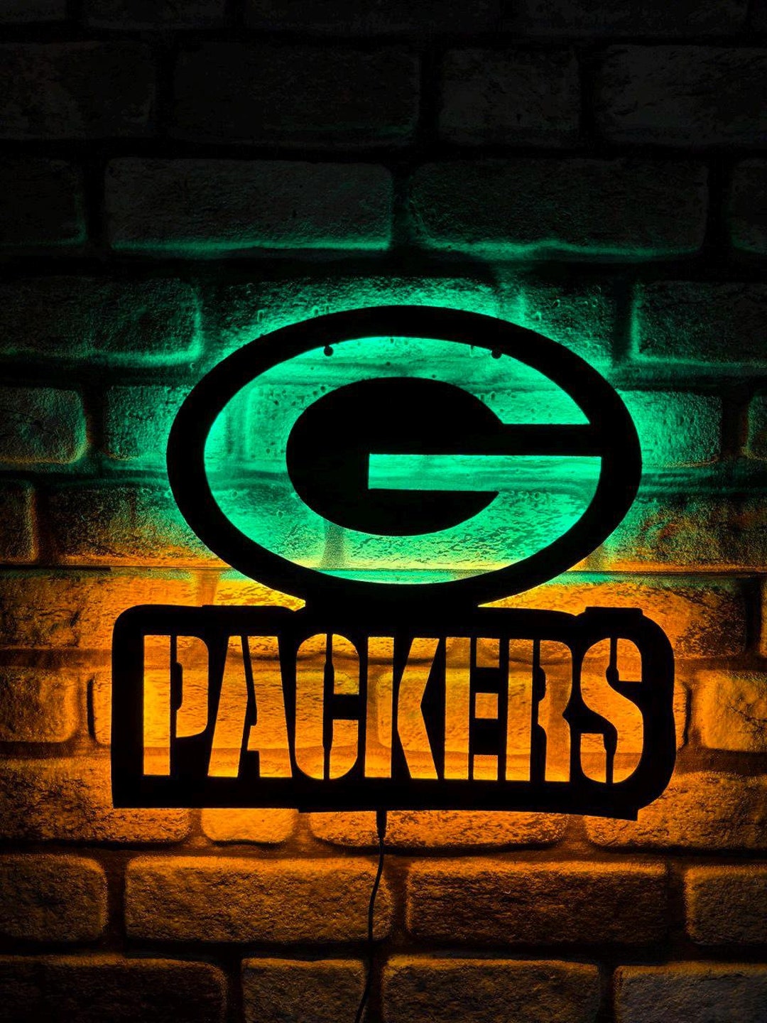 G Packers Led Sign , Valentine's Day Gİft G Packers Wood Wall Decor , G ...