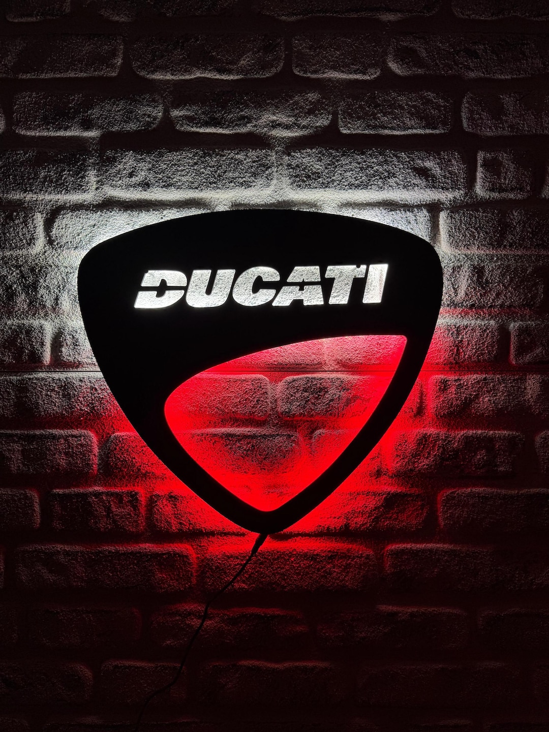 Ducati Logo Led Sign, Ducati Wall Art, Ducati Logo Led Decor, Ducati ...