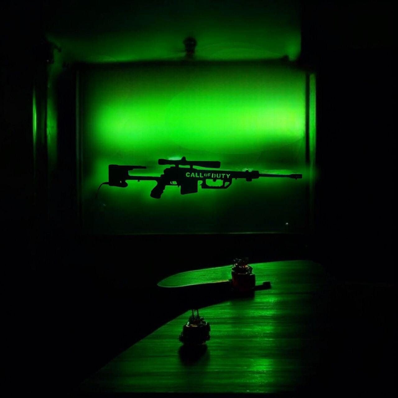 Personalized Awp Rifle Awm Sniper Wall Art RGB Color Changing Led ...