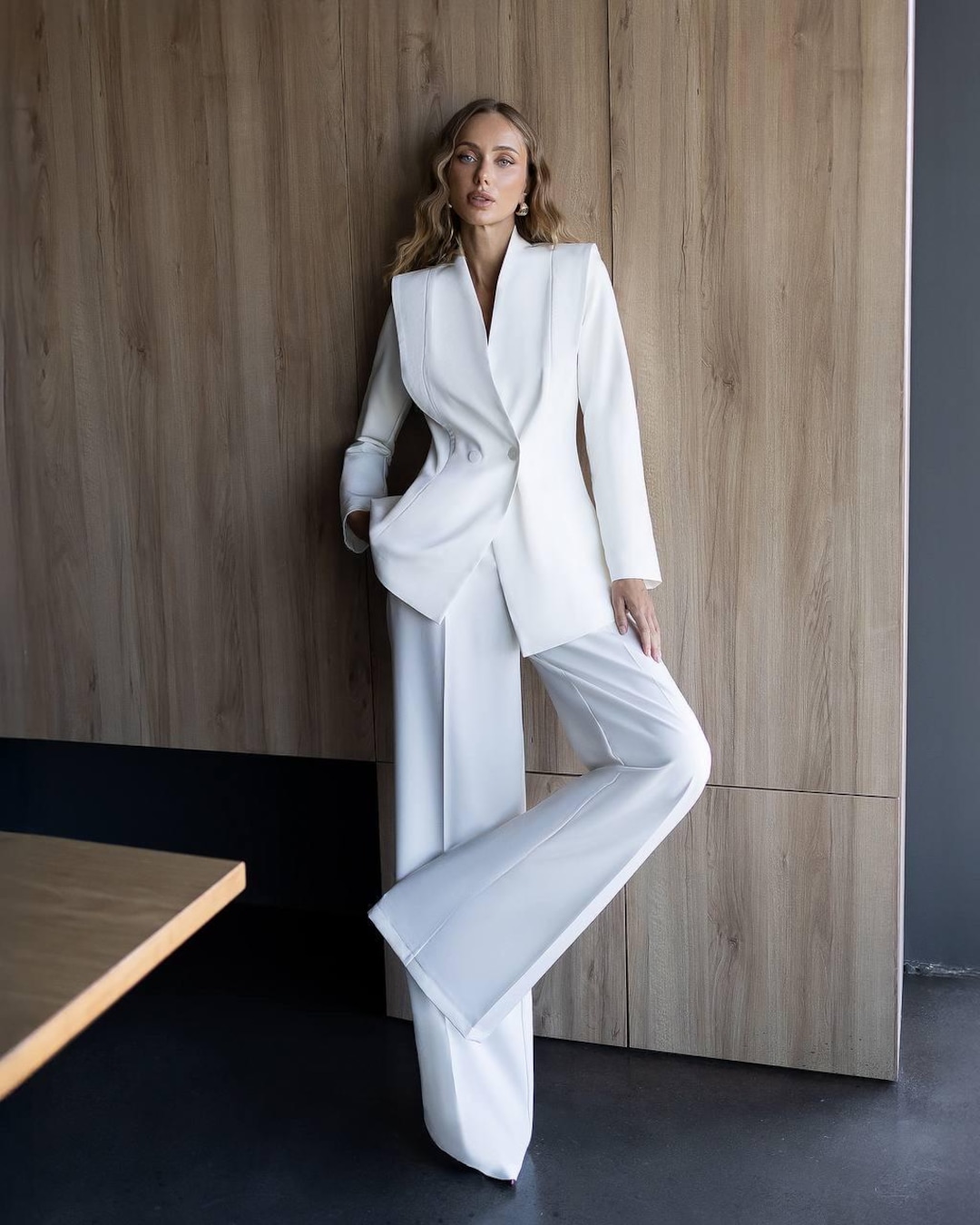 Women’s Suit Set | Blazer & Wide Pants | Perfect for Bride, Wedding ...