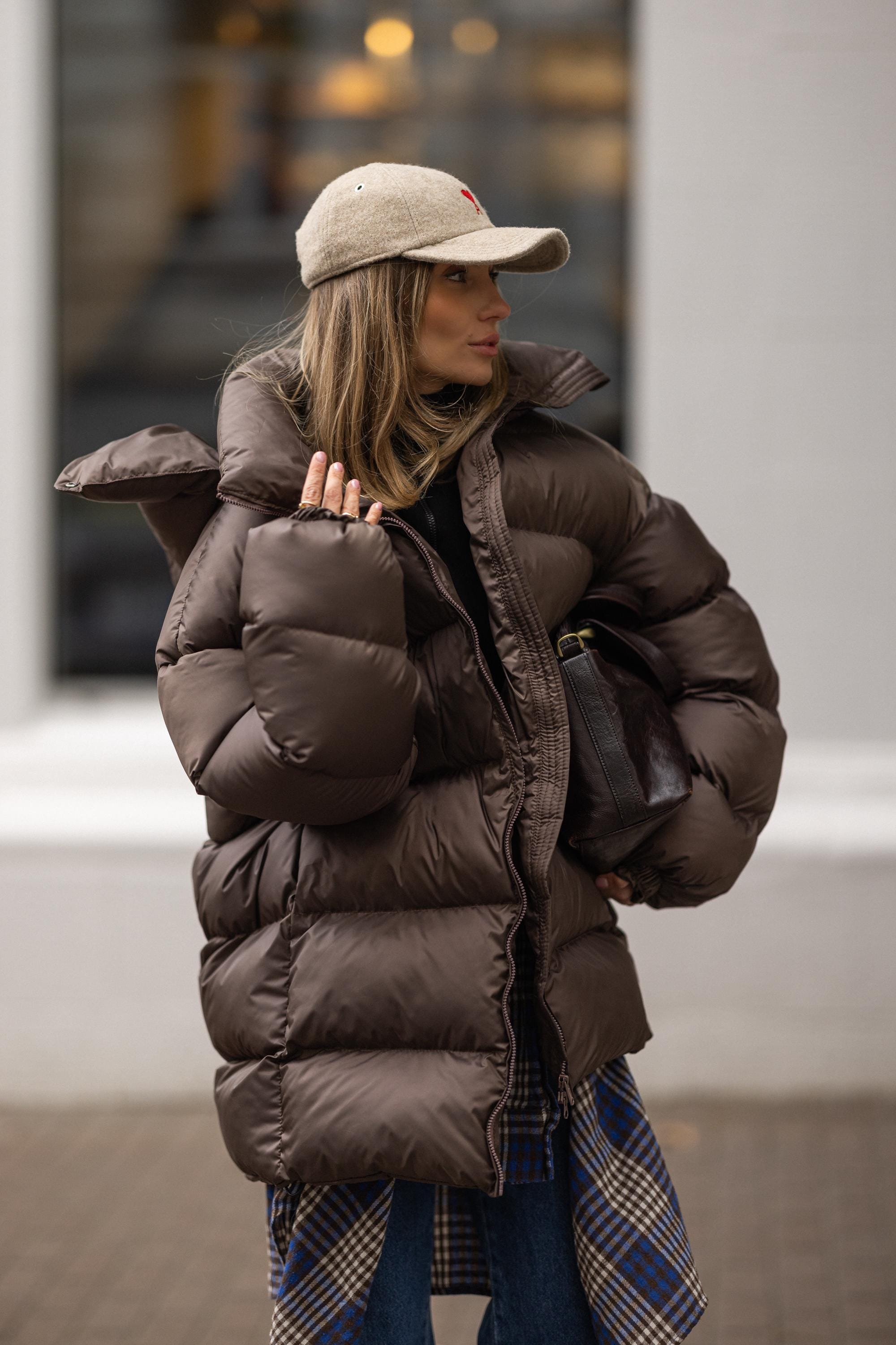Women’s Oversized Puffer Jacket – Long Winter Coat, Warm Down ...