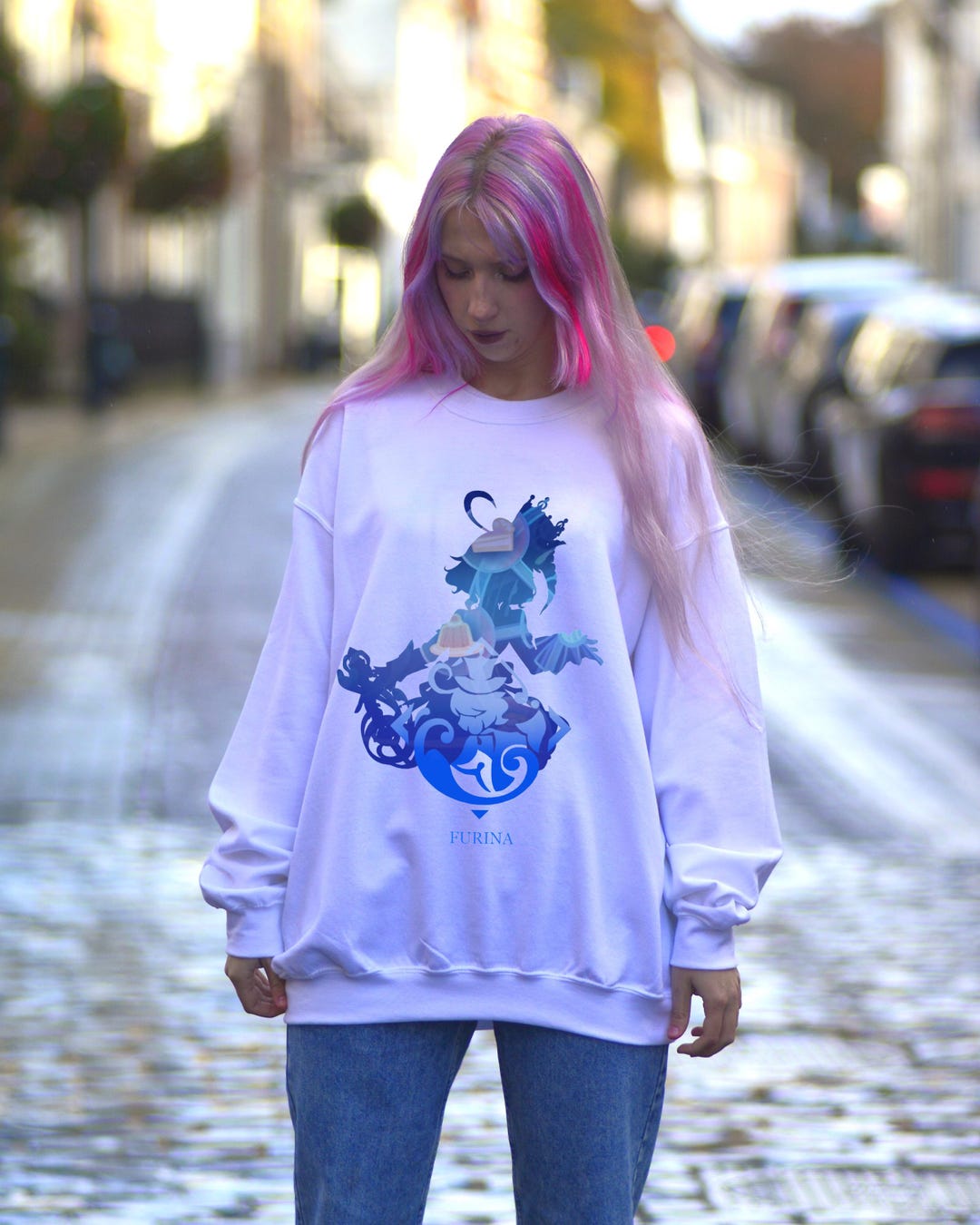 Genshin Impact Furina Sweatshirt Eleven Fatui Harbingers Anime Waifu ...