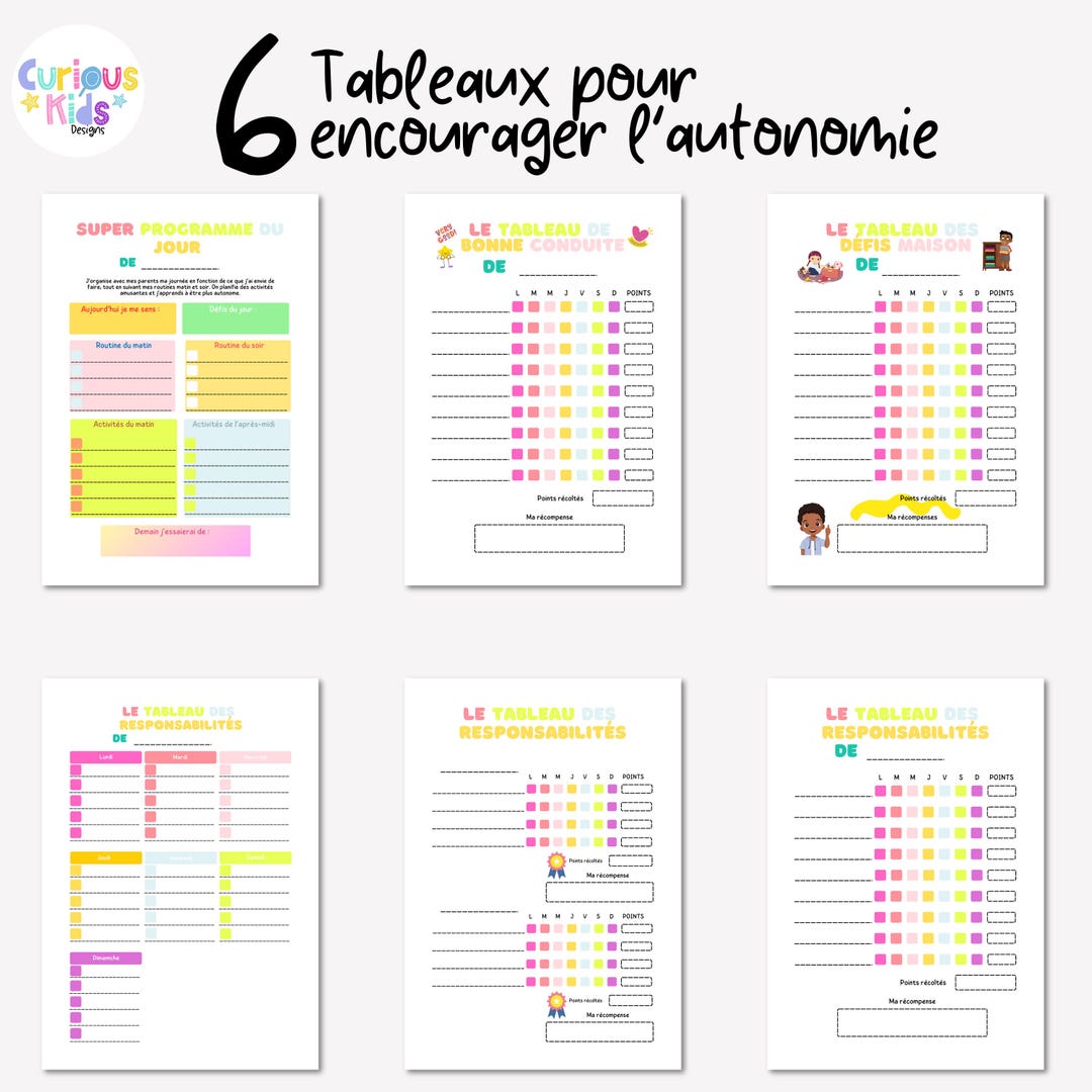 Chores, Routines and Responsibilities Charts for Children | Daily ...