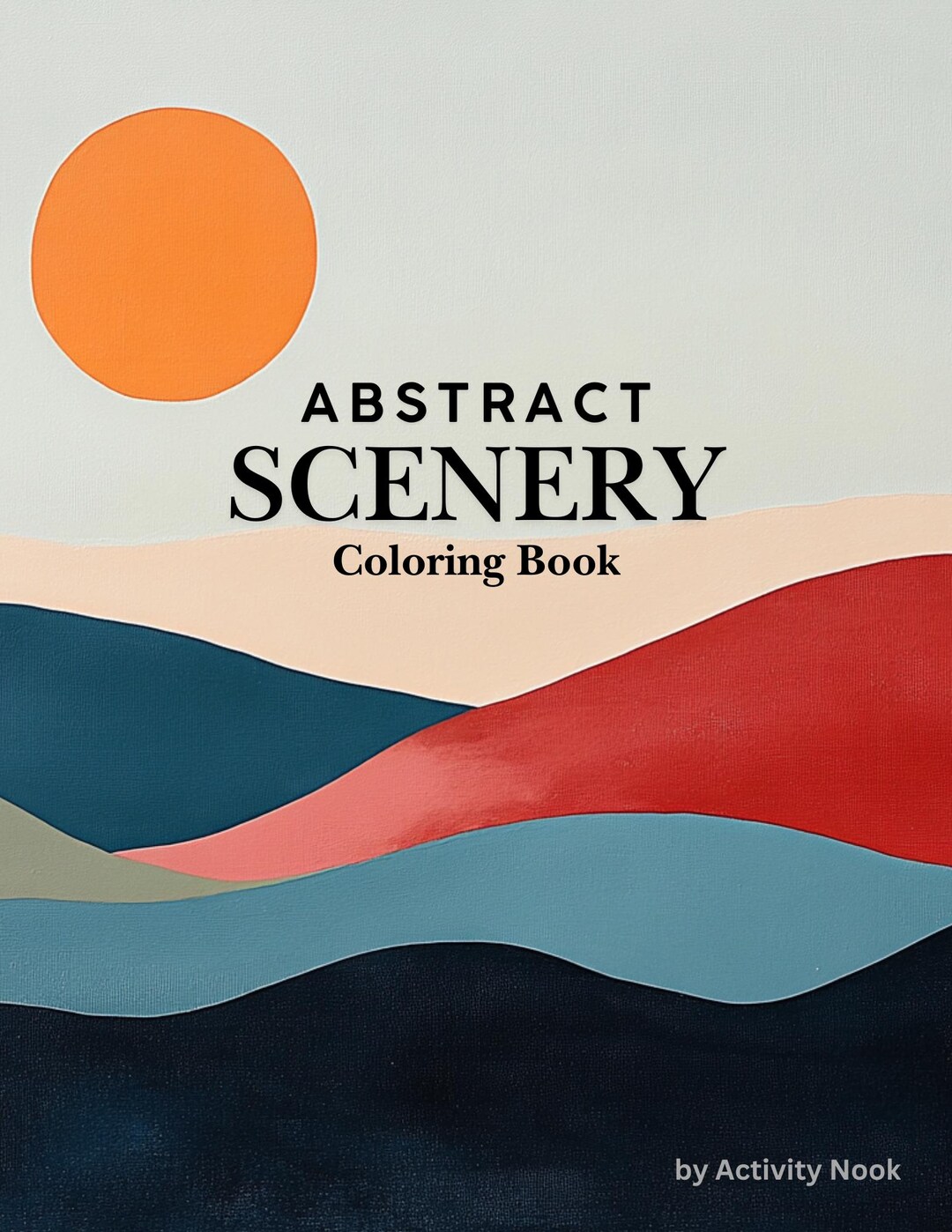 Abstract Coloring Page Printable Download, Abstract Scenery Coloring ...
