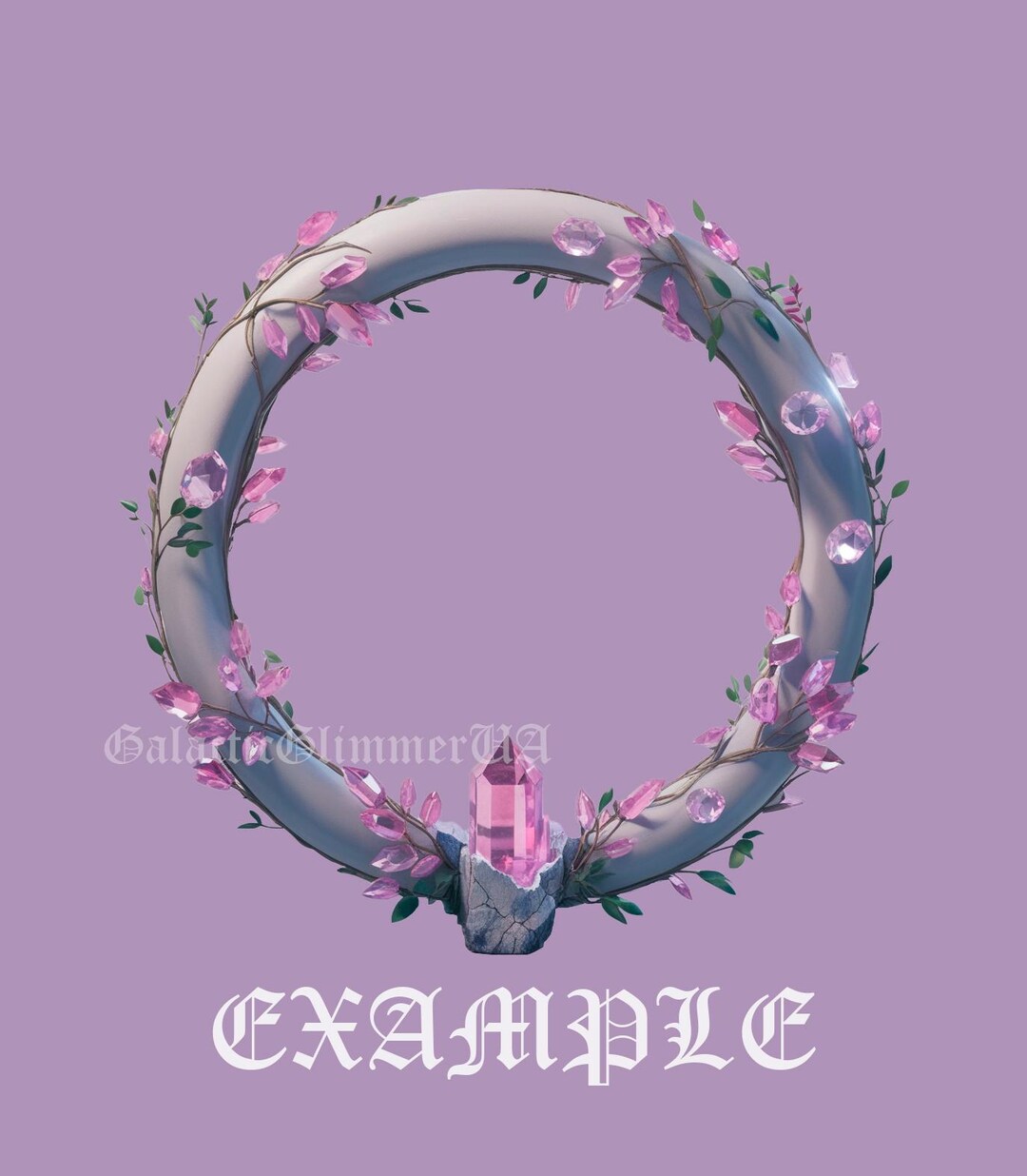 Amethyst D&D Token Frame. Digital Crystal Token Border for Dungeons and ...