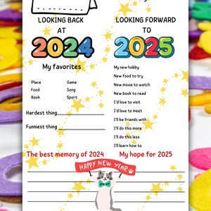 New Years Resolution Printable for Kids, New Year's Fun Activity for ...