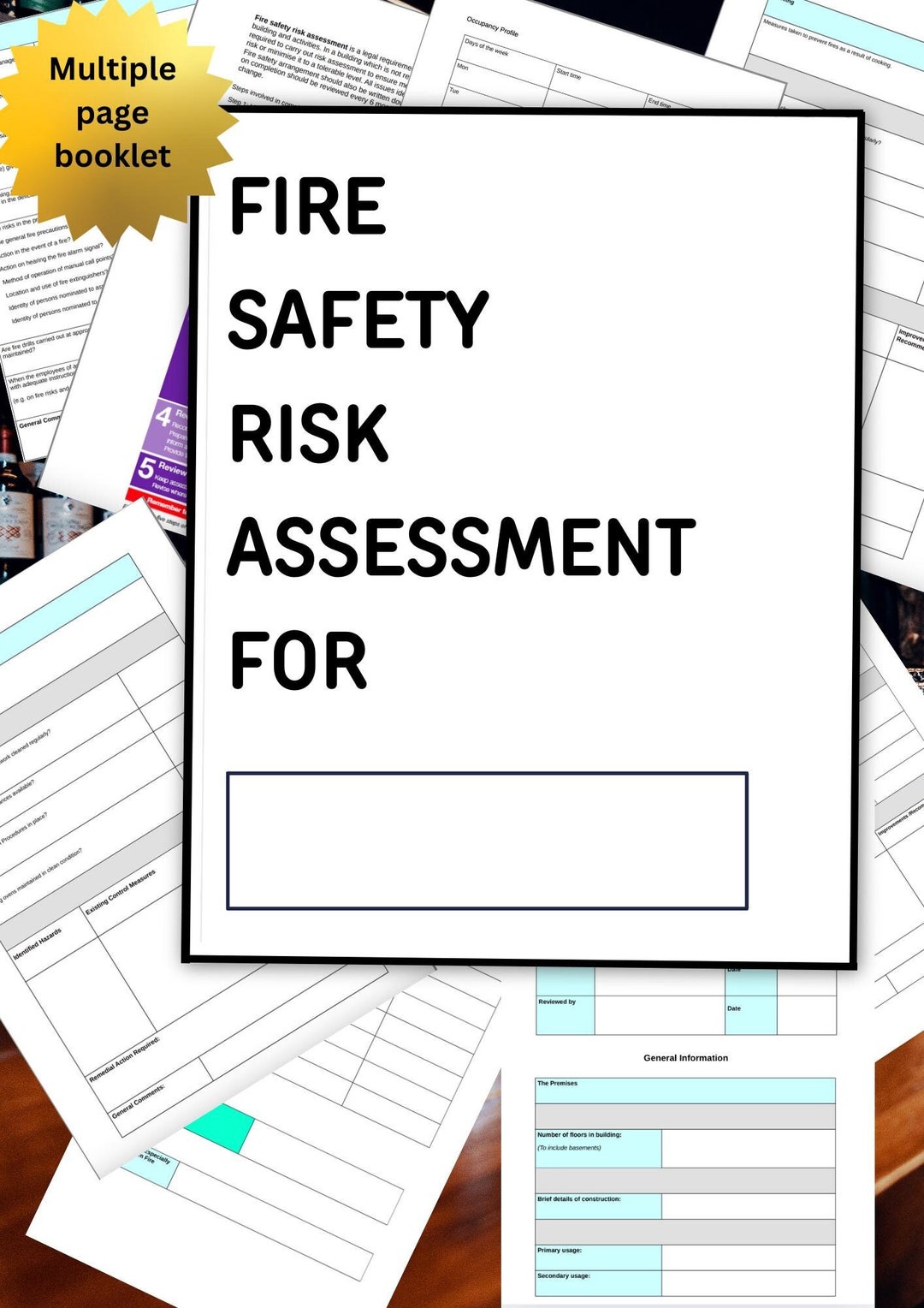 Fire Risk Assessment Document, Fire Risk Assessment Template, Fire Risk ...