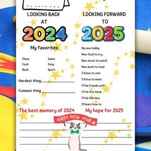 New Years Resolution Printable for Kids, New Year's Fun Activity for ...