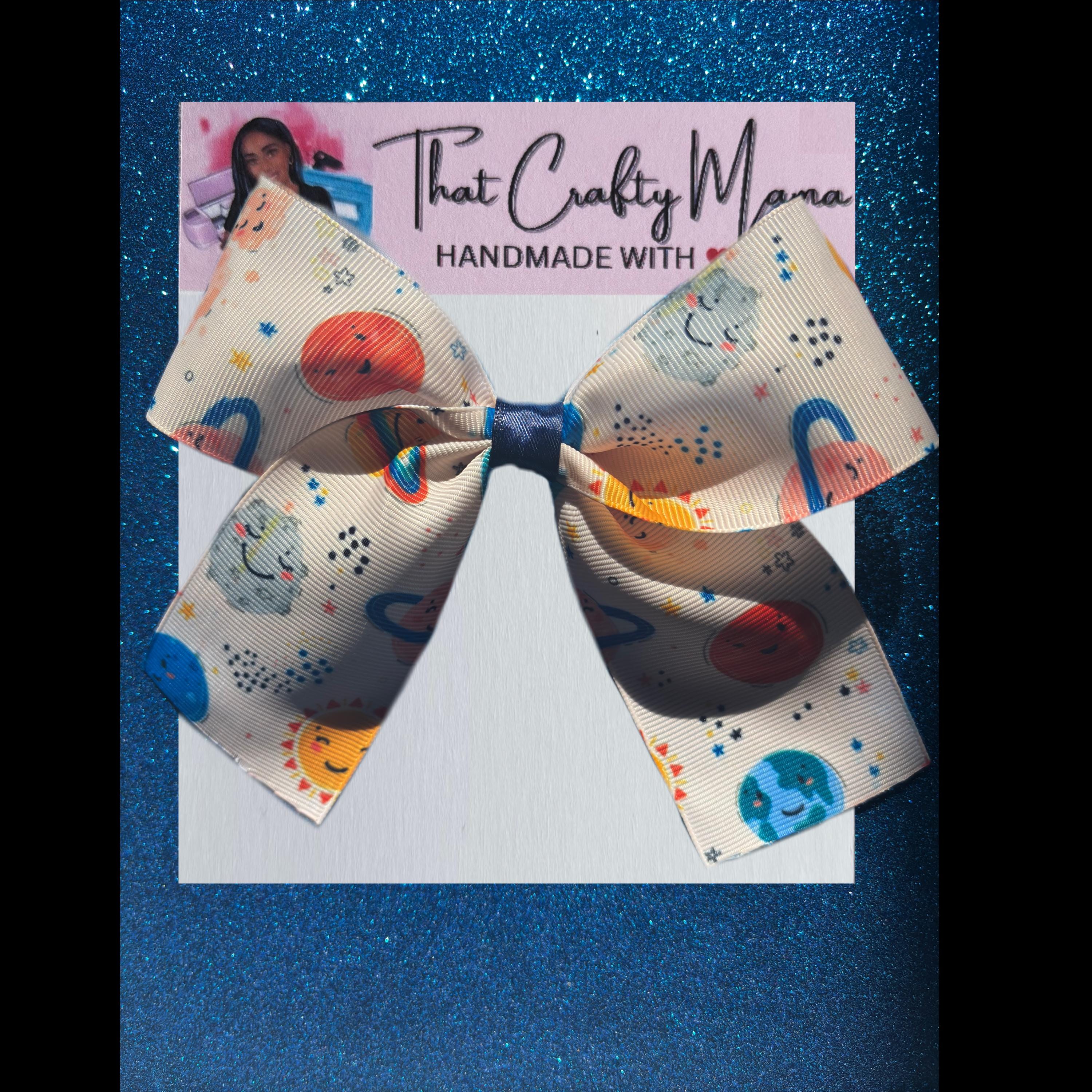 Solar System Hair Bow, Planets Hair Bow, Girls Hair Bow - Etsy