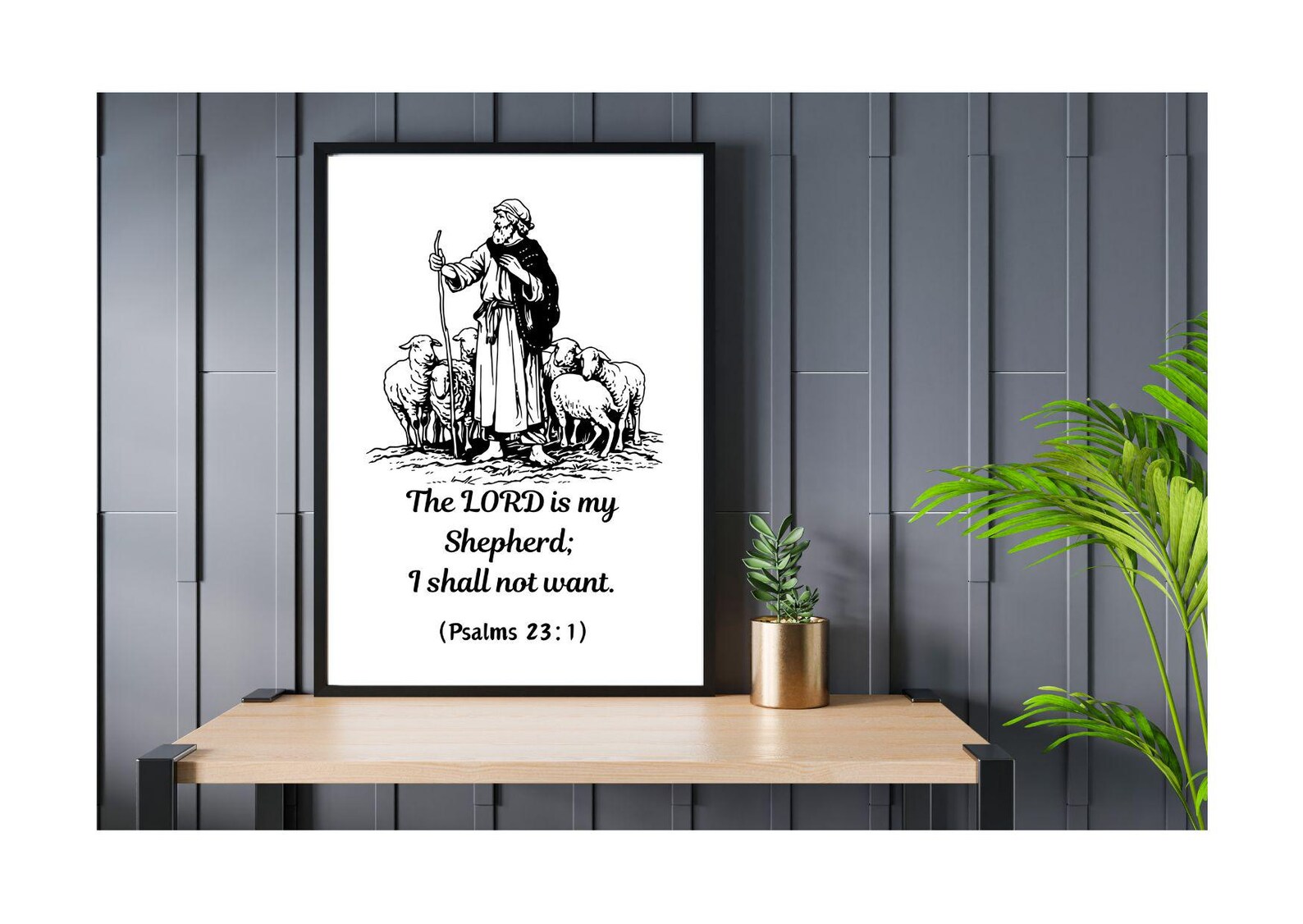 The Lord is My Shepherd Bible Verse - Etsy