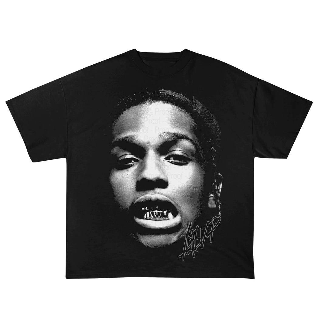 ASAP Rocky Big Face T-shirt, Graphic Tee, Asap Rocky Merch, Rap Shirt ...