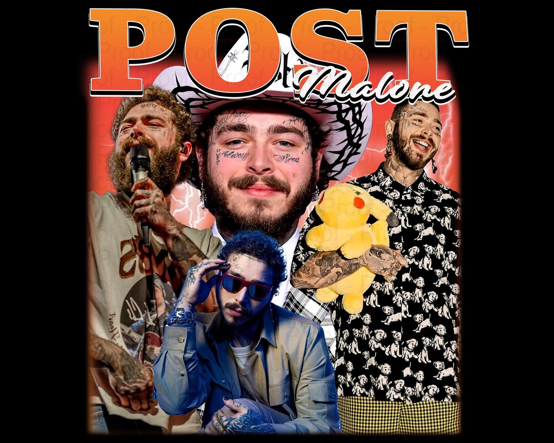 Posty Rap Png, Vintage Posty Graphic Png, Malone Music the Album Png ...