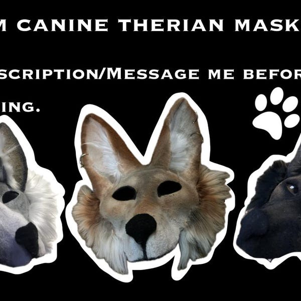 Therian masks - Etsy Portugal