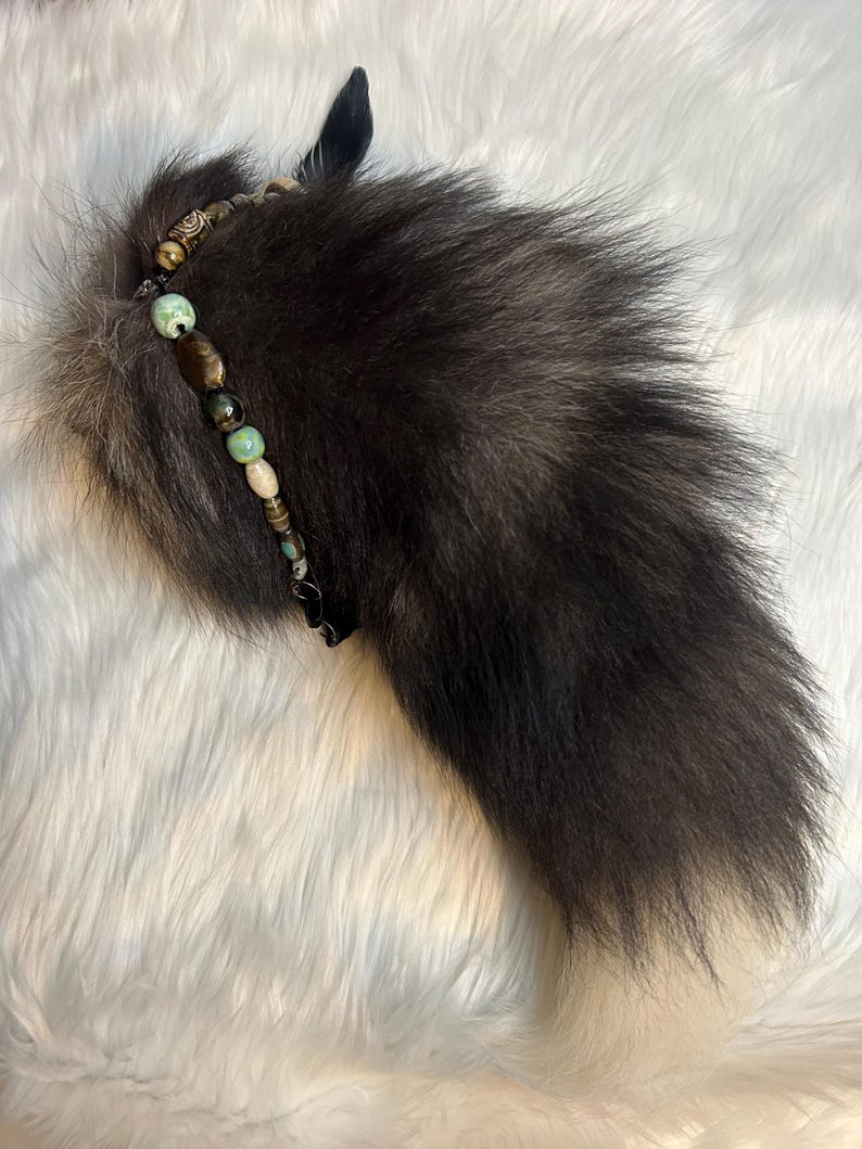 Ethically Sourced Cross Fox Tail: Furry Therian Costume, 17 Inch - Etsy