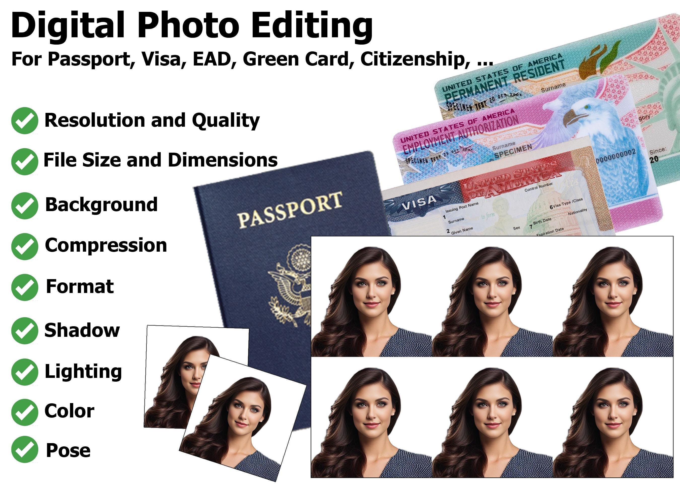 Visa Photo, Passport Photo, Immigration Photo, EAD Photo, Citizenship ...