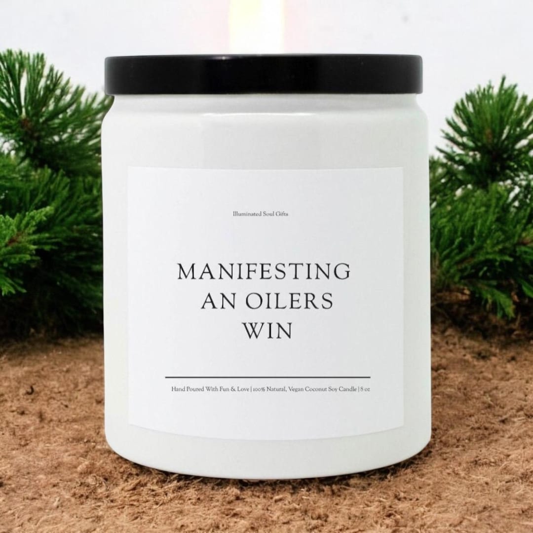 Manifesting A Oilers Win Candle - Edmonton Hockey Fan Lucky Game Day ...