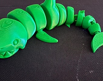 3D Printed Articulated Shark Keychain - Etsy