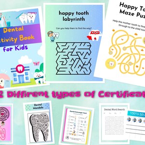 Printable Dental Activity Book for Kids - Maze, Puzzle, Tooth Brushing ...