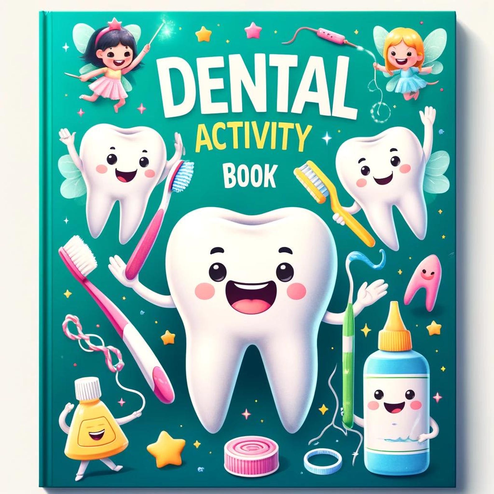Printable Dental Activity Book for Kids: Tooth Brushing Chart, Maze ...