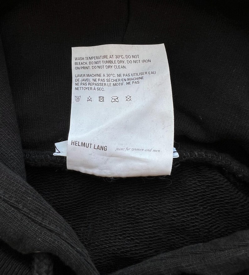 Helmut Lang Black Hoodie Embroidered Logo - Etsy