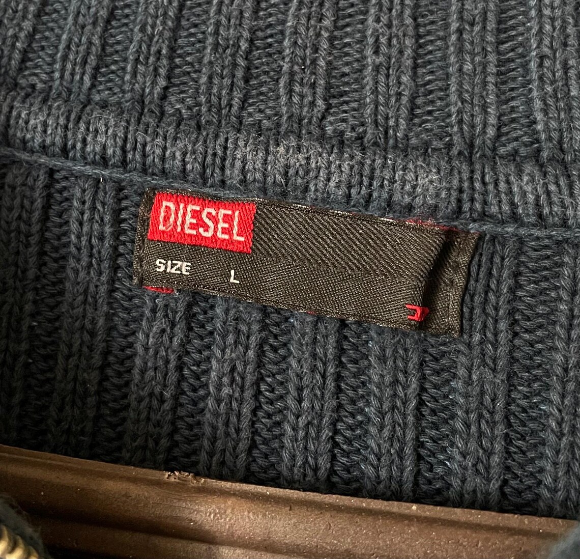 Vintage Diesel Knit 1/4 Zip Sweater - Etsy