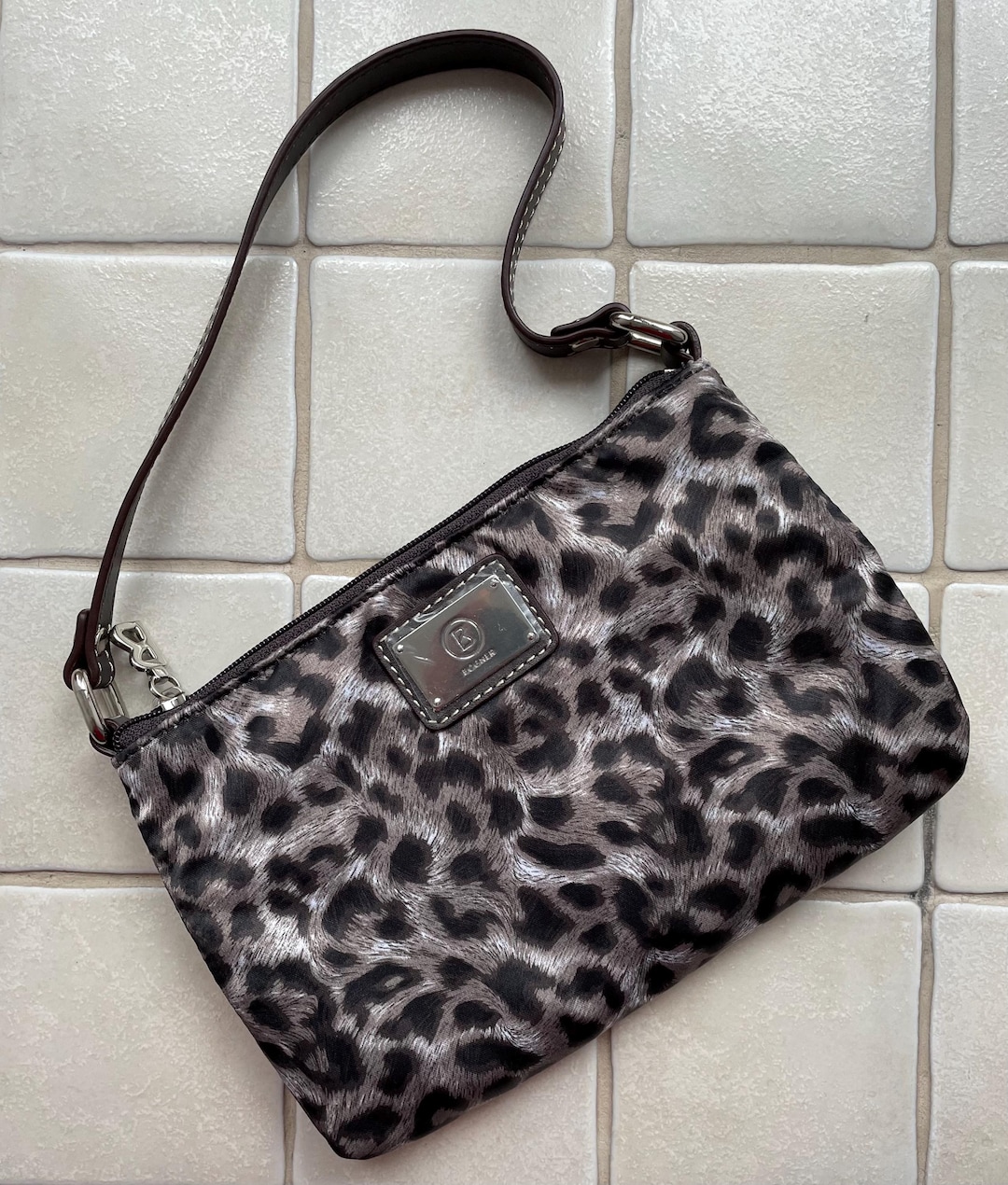 Bogner Maggia Lora Nylon Gray Leopard Mini Bag - Etsy