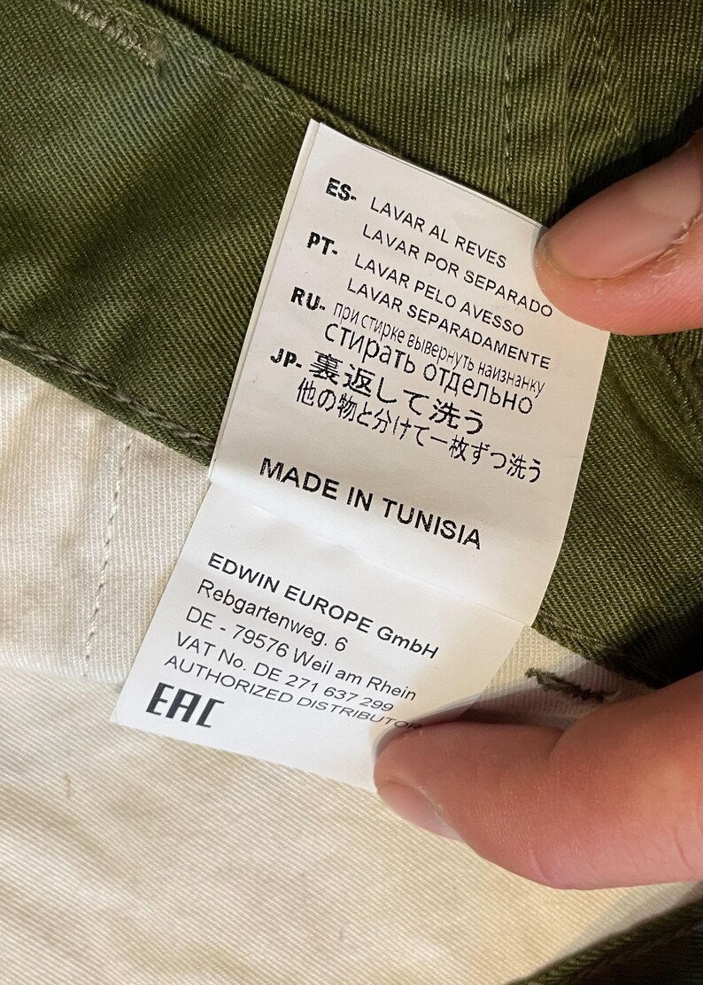 Edwin 55 Chino Pants Classic Trousers - Etsy