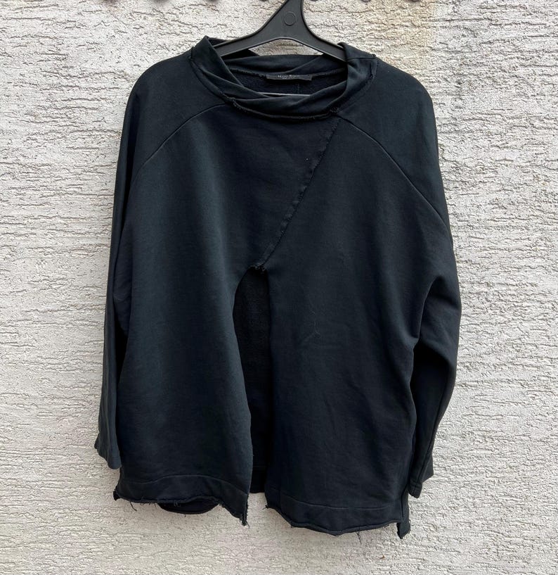 Nuovo Borgo Avant Garde Black Oversized Sweatshirt - Etsy