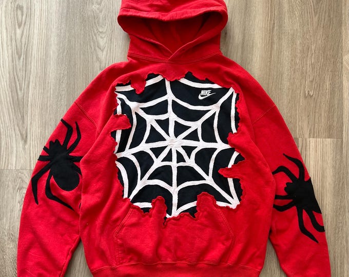 Vintage Nike Spider Web Y2K Custom Hoodie - Etsy