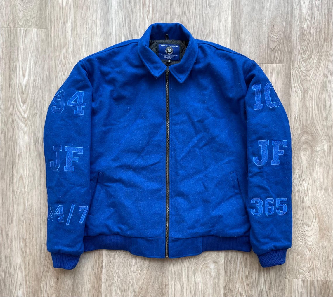 Vintage Design JF #10 Fresh University Wool Bomber Jacket - Etsy