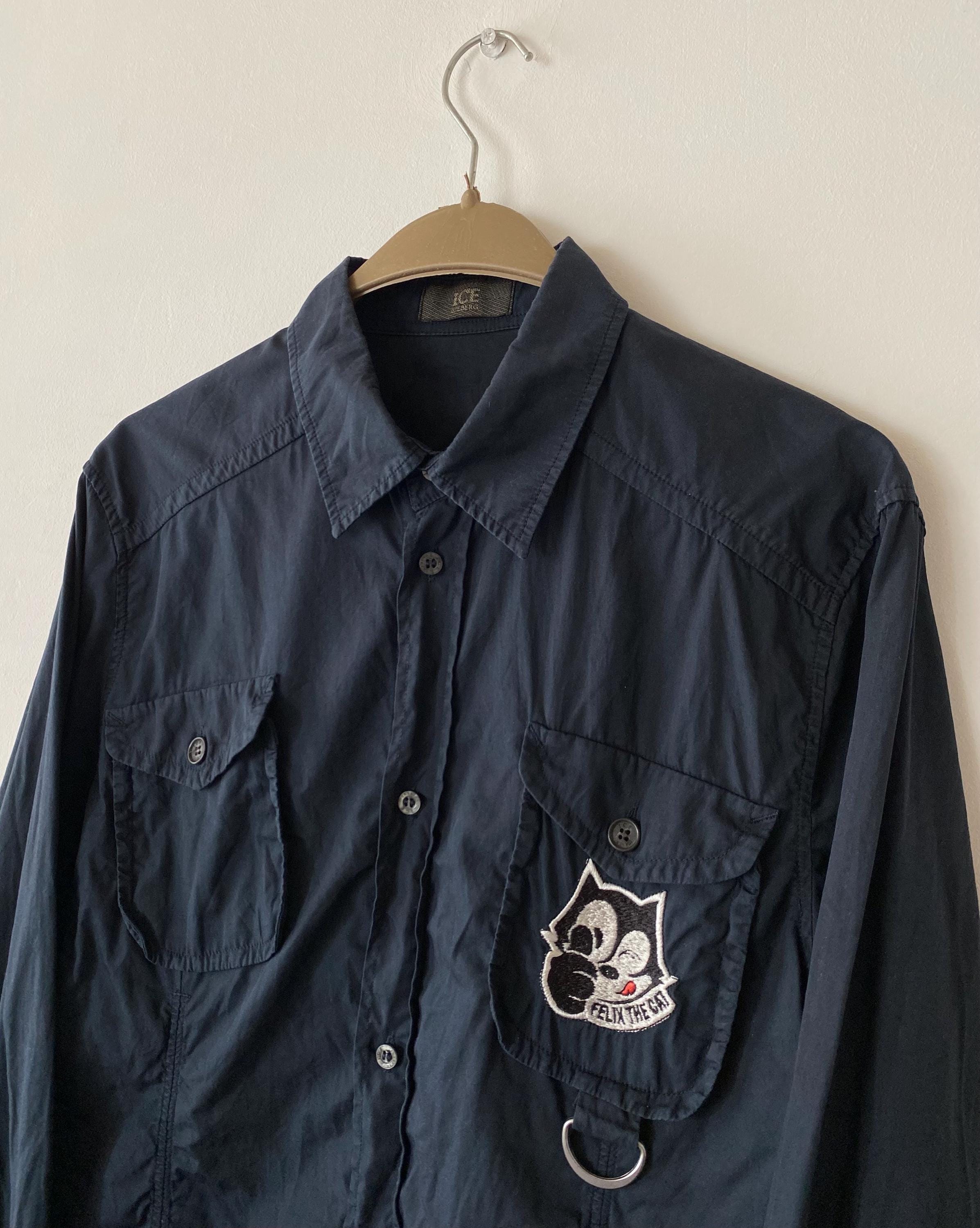 Iceberg History Felix the Cat Patch Shirt Button Up - Etsy