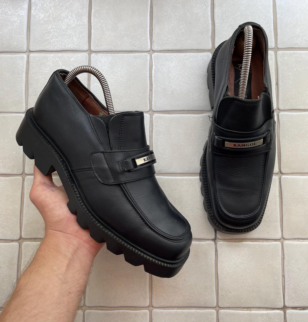 Vintage Kangol Genuine Leather Loafers Shoes - Etsy